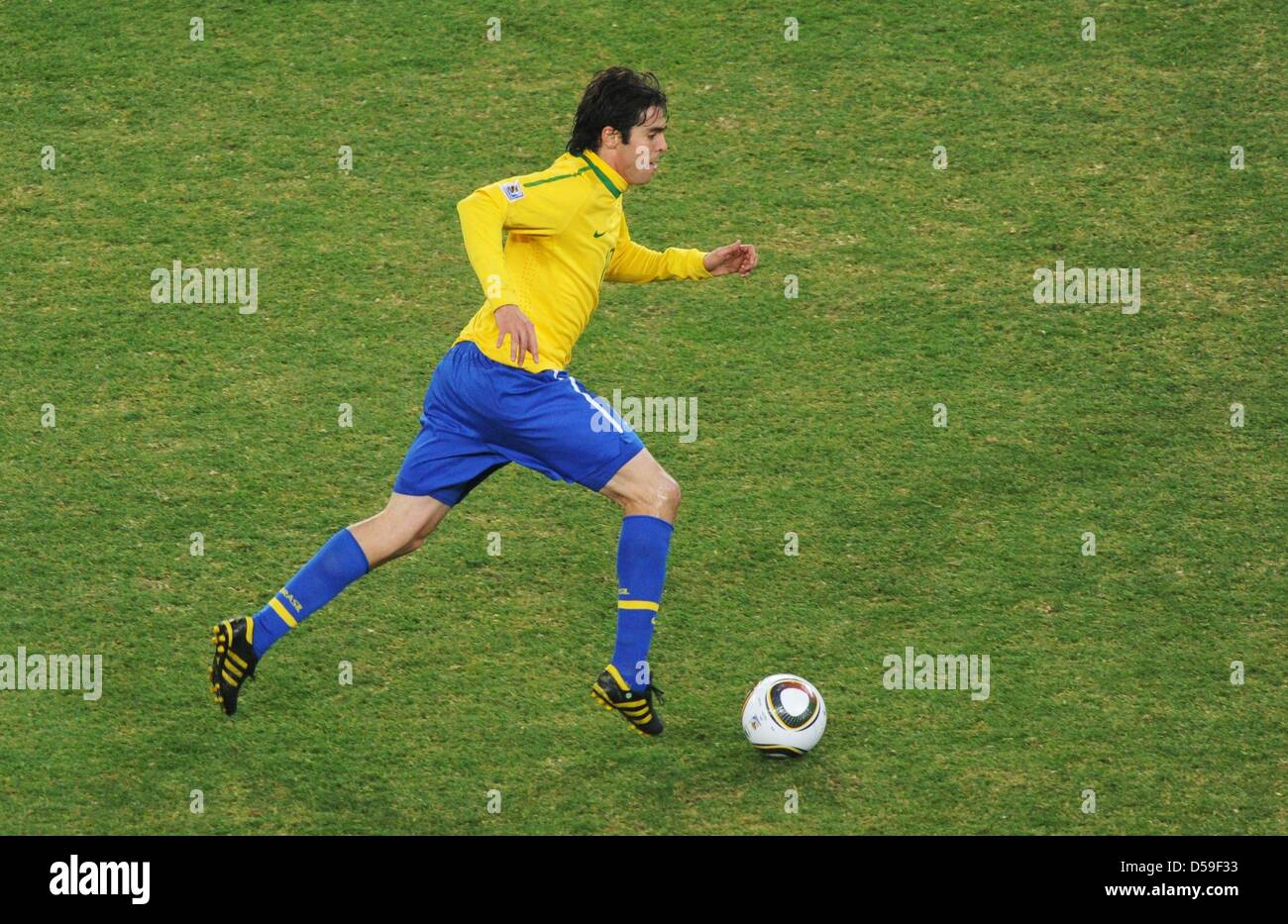 Kaka of Brazil controls the ball during the FIFA World Cup 2010 group G ...