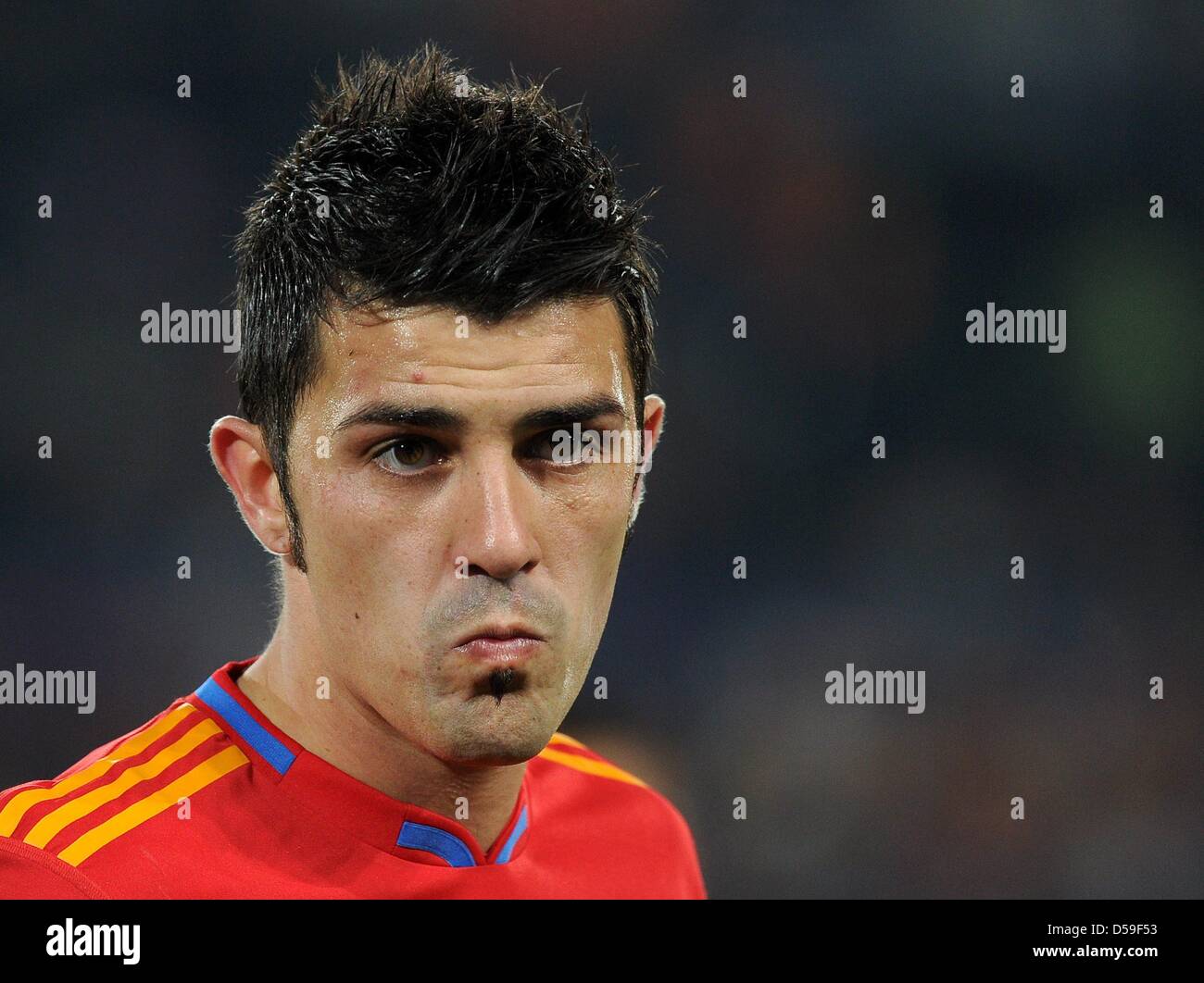 Spain's David Villa during the 2010 FIFA World Cup group H match ...