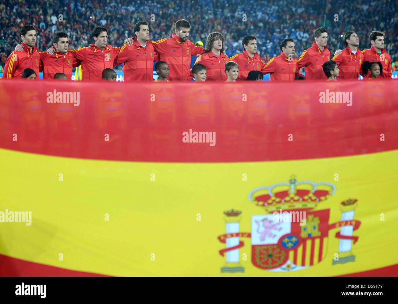 Players of Spain prior the FIFA World Cup 2010 group H match between ...