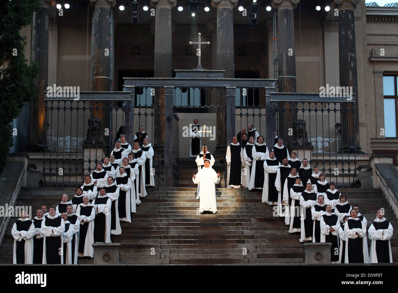 Shavleg Armasi performing as Padre Guardiano (C) in Guiseppe Verdi's ...
