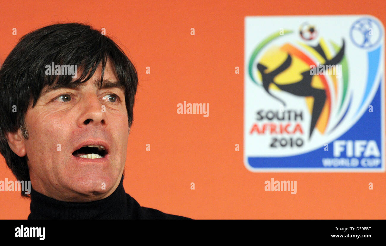 German headcoach Joachim Loew speaks during a press conference of the ...
