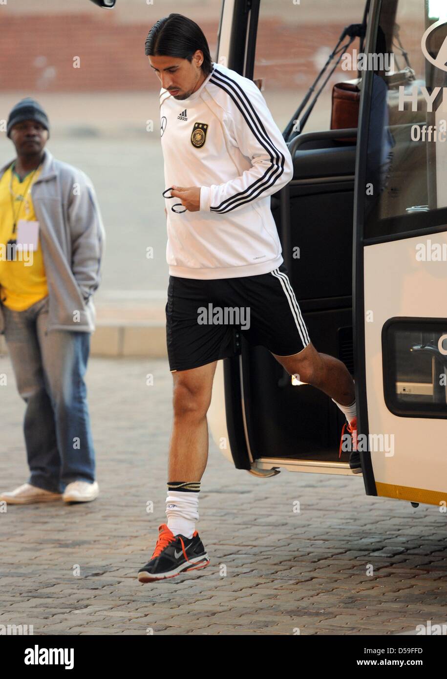 German player Sami Khedira arrives for a training session of the German ...