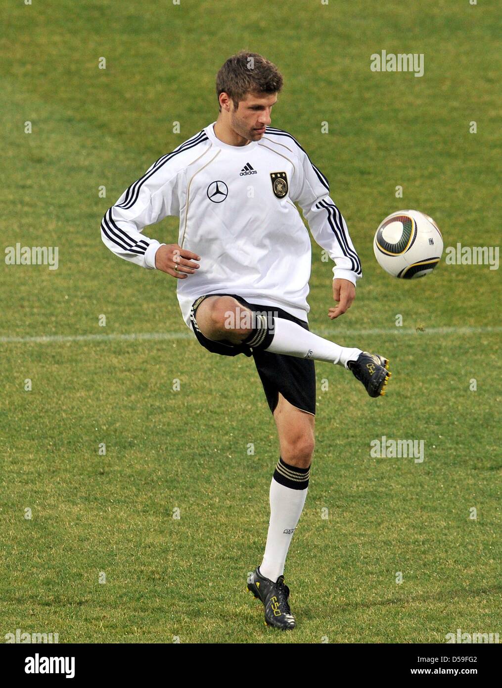 German player Thomas Mueller during a training session of the German ...