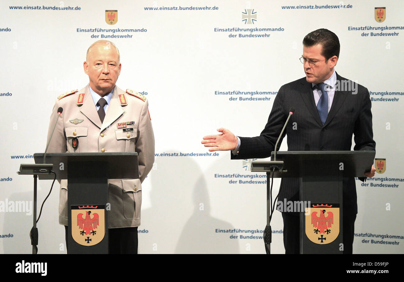 Minister of Defence of Germany Karl-Theodor zu Guttenberg (Christian ...