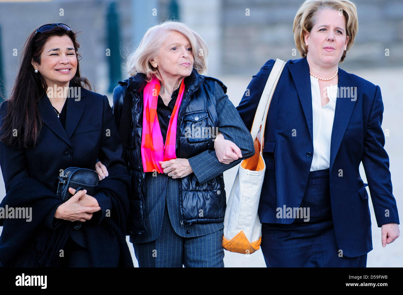 Washington DC, USA. 27th March 2013. Plaintiff Edith Windsor arrives at ...