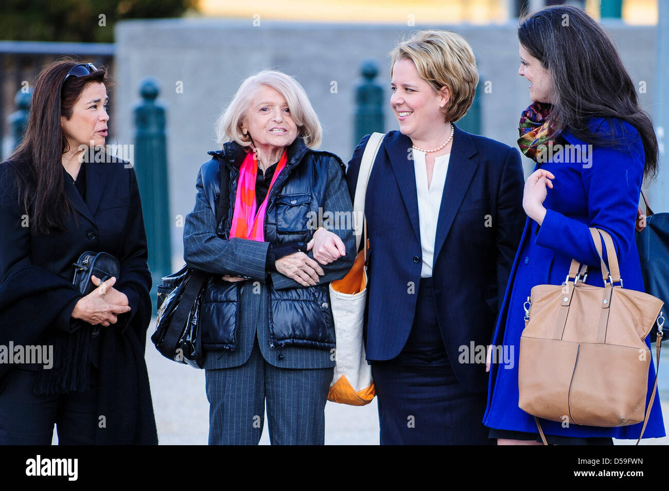 Washington DC, USA. 27th March 2013. Plaintiff Edith Windsor arrives at ...