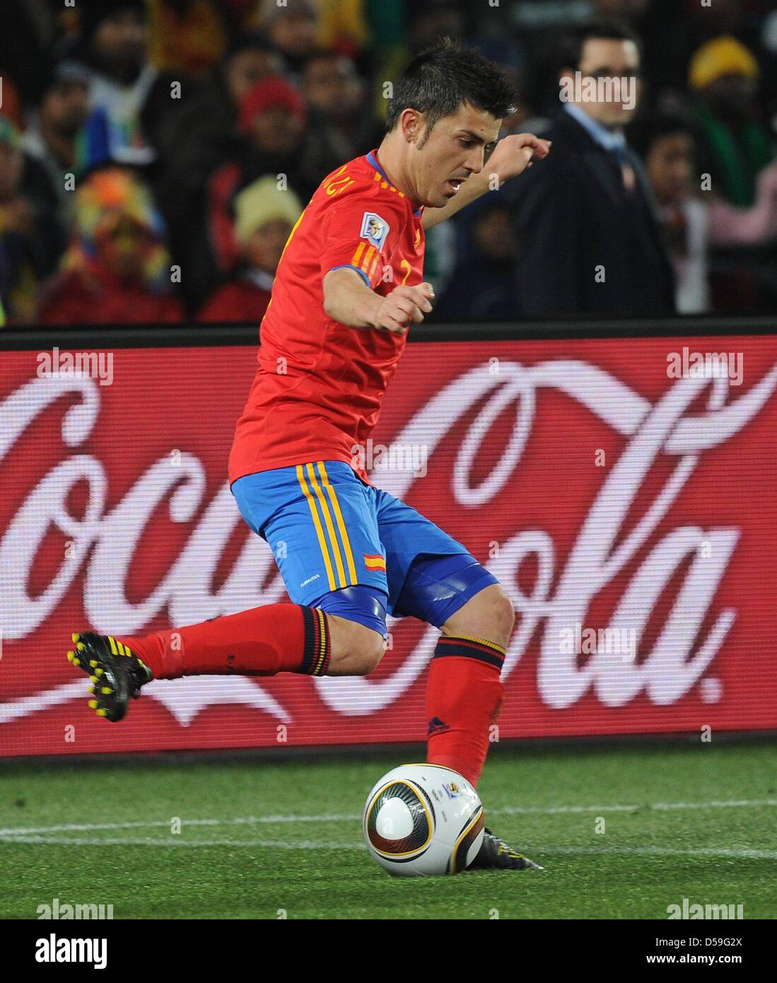 Spain's David Villa during the 2010 FIFA World Cup group H match ...