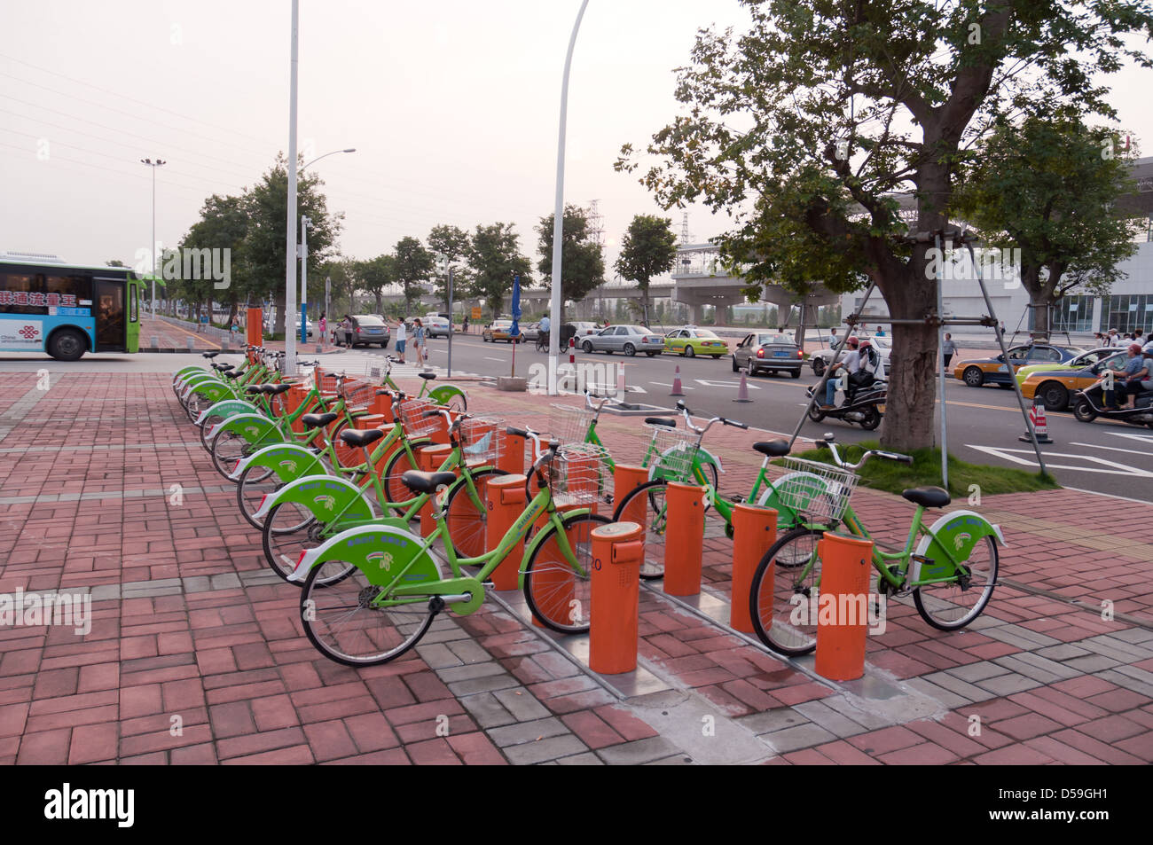 Public bike system in China Stock Photo - Alamy
