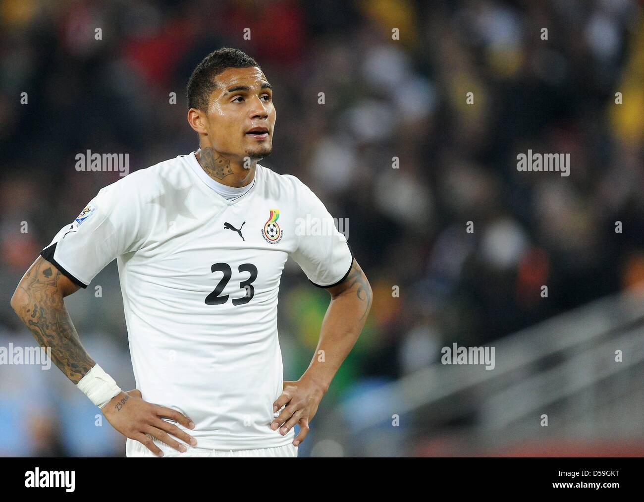 Ghana's Kevin-Prince Boateng reacts during the 2010 FIFA World Cup ...