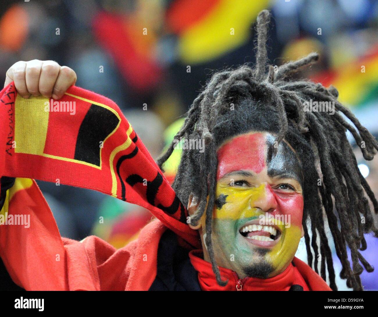 Ghana fans in stands at stadium hi-res stock photography and images - Alamy