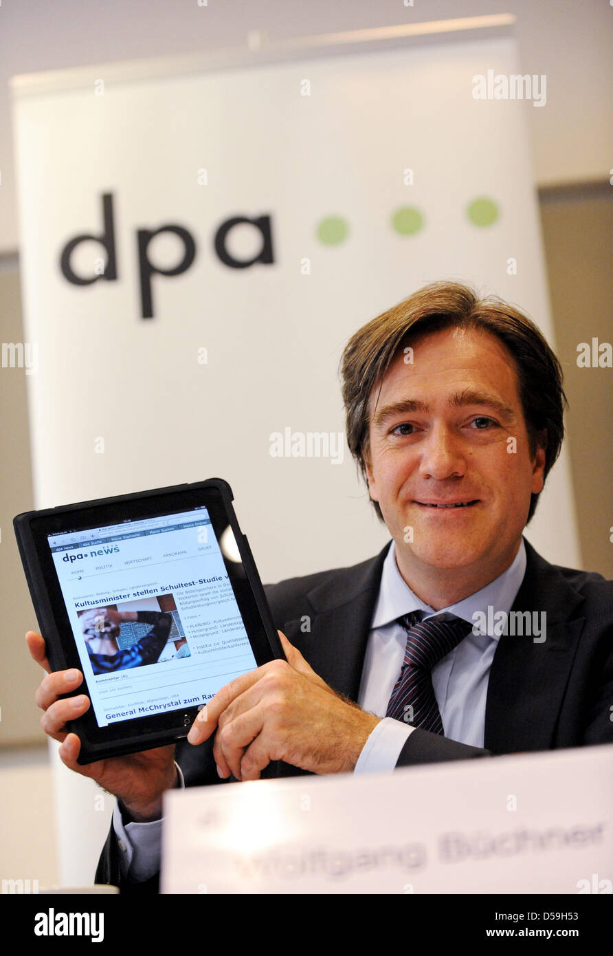 German Press Agency dpa's editor in chief Wolfgang Buechner presents ...