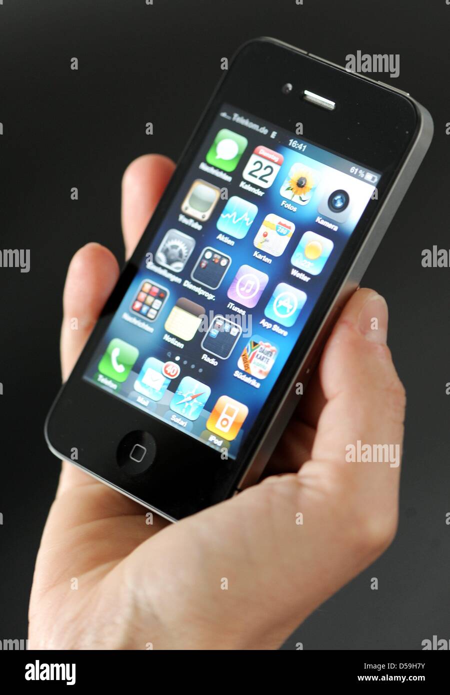 The new iPhone 4 pictured in Hamburg, Germany, 22 June 2010. Photo ...