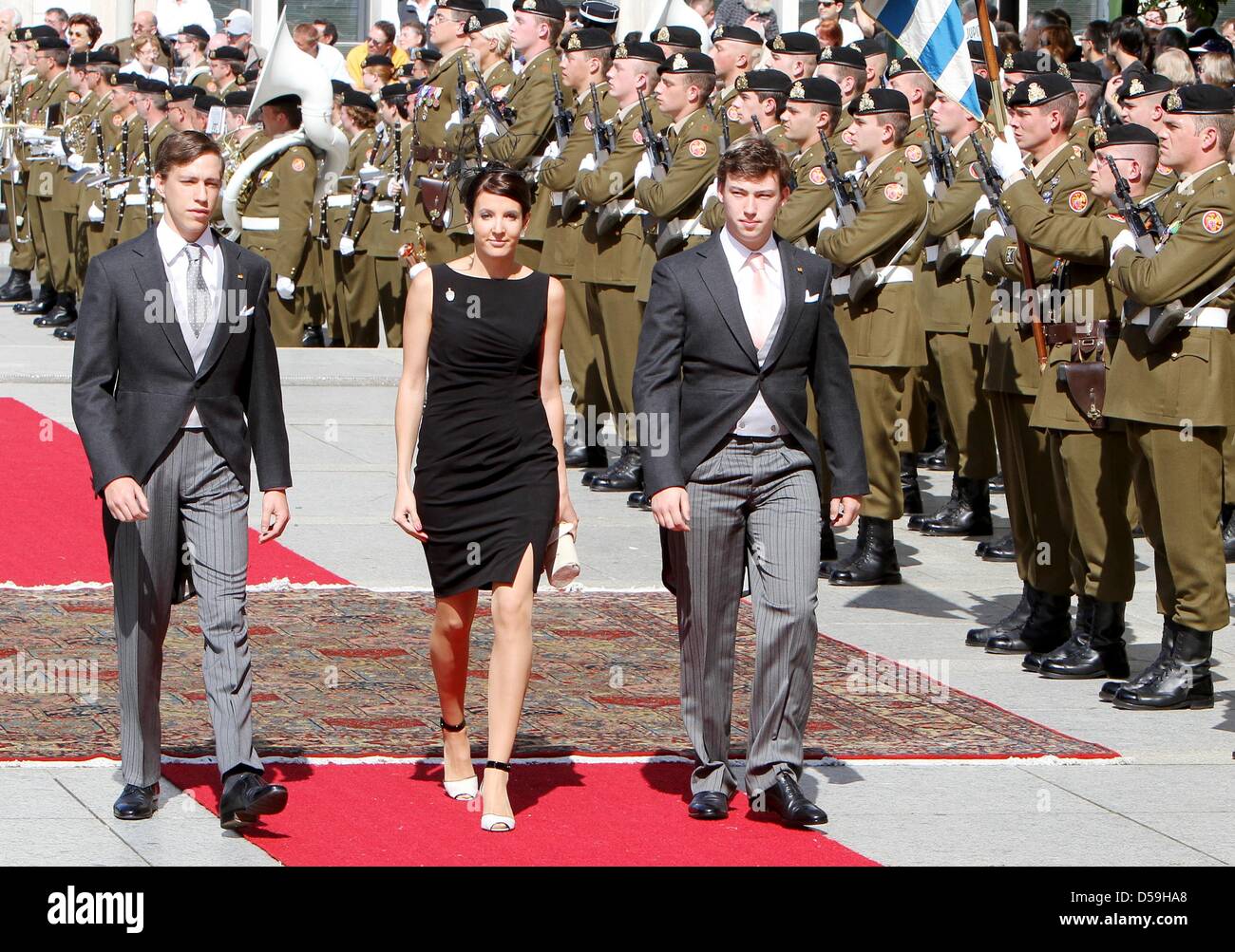 Prince Louis (L-R), Princess Tessy and Prince Sebastian atttend the ...