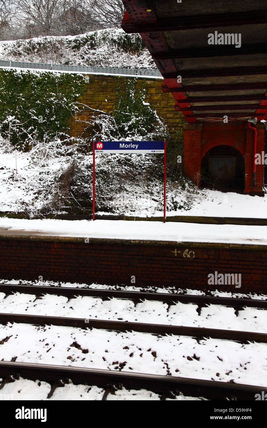 Morley Railway Station Sign, Leeds Stock Photo - Alamy