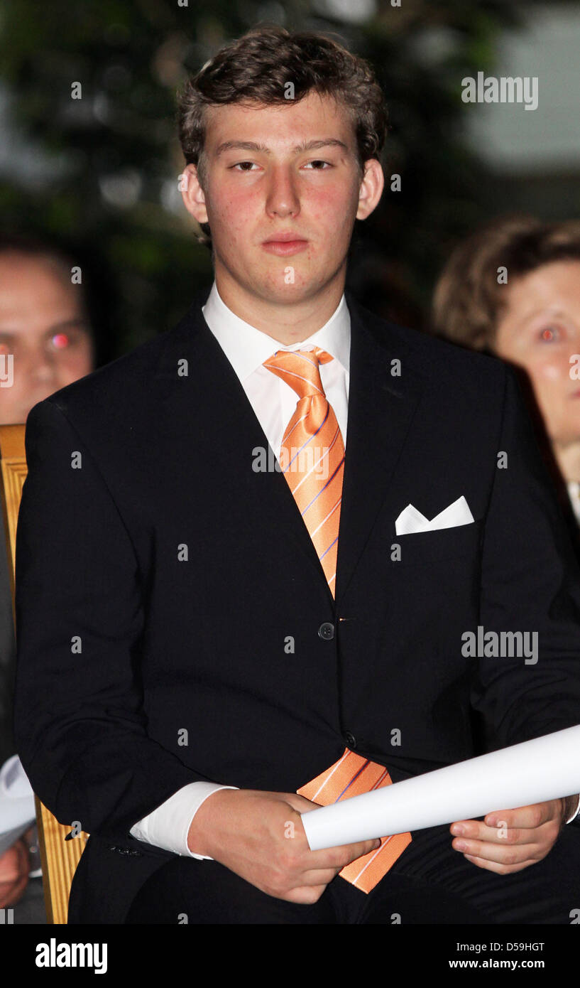 Prince Sebastian of Luxembourgvisits the village of Diekirch one day ...