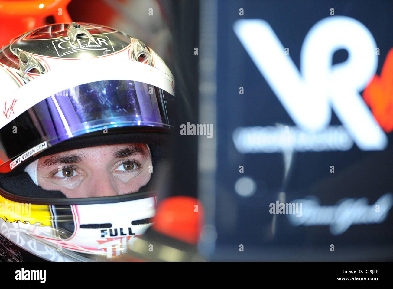 German driver Timo Glock of Virgin Racing during the first practice ...