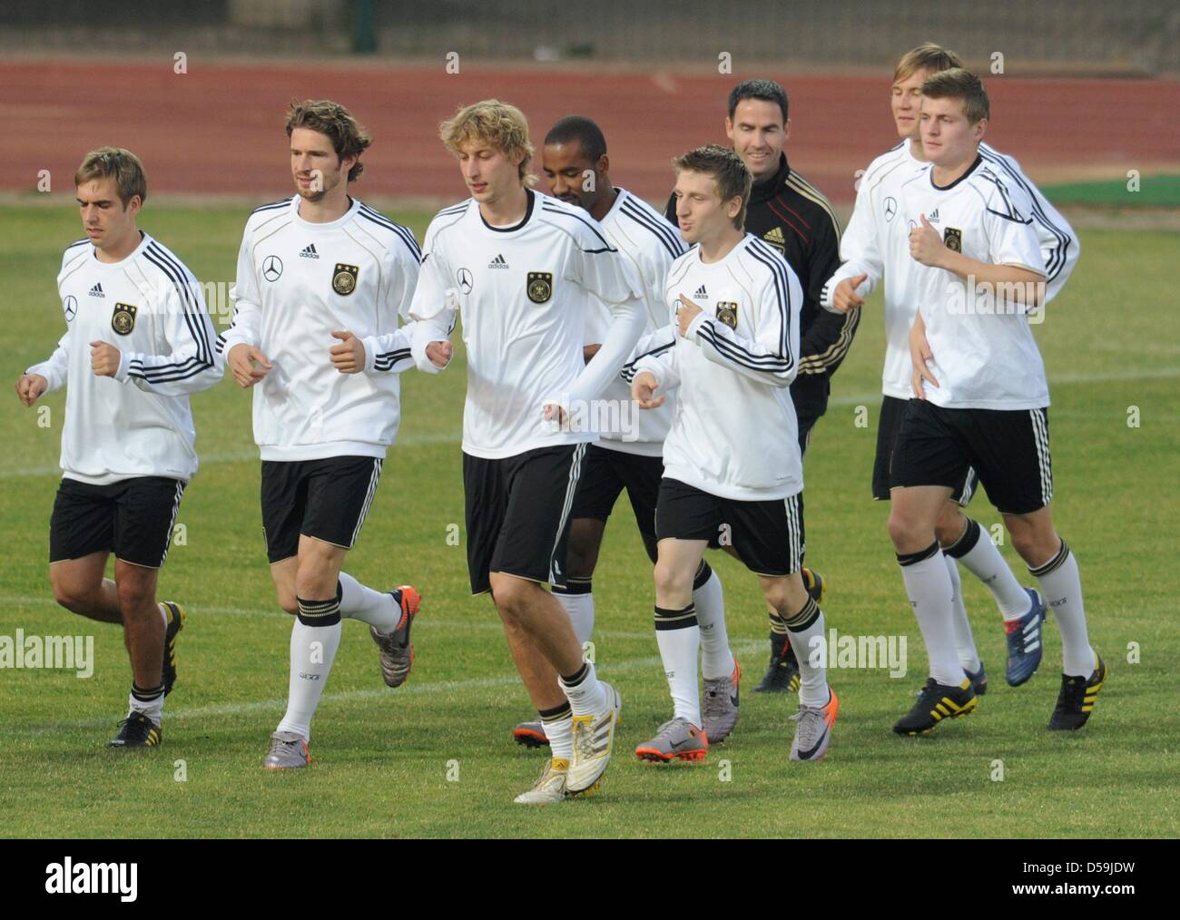German players during a training session of the German soccer team at ...