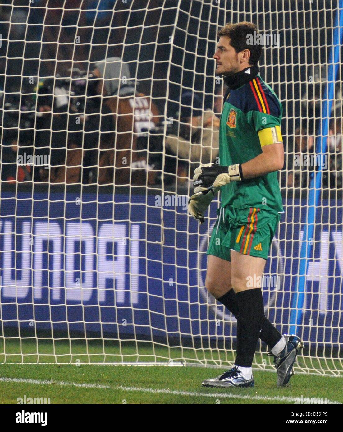 Spain's goalkeeper Iker Casillas during the 2010 FIFA World Cup group H ...