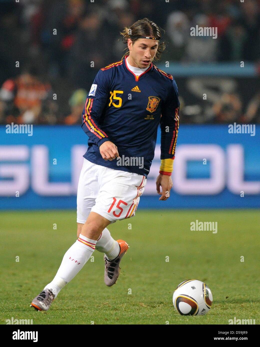 Spain's Sergio Ramos during the 2010 FIFA World Cup group H match ...