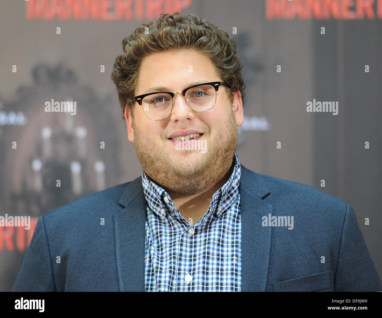 American actor Jonah Hill smiles at the movie screening of 'Get him to ...