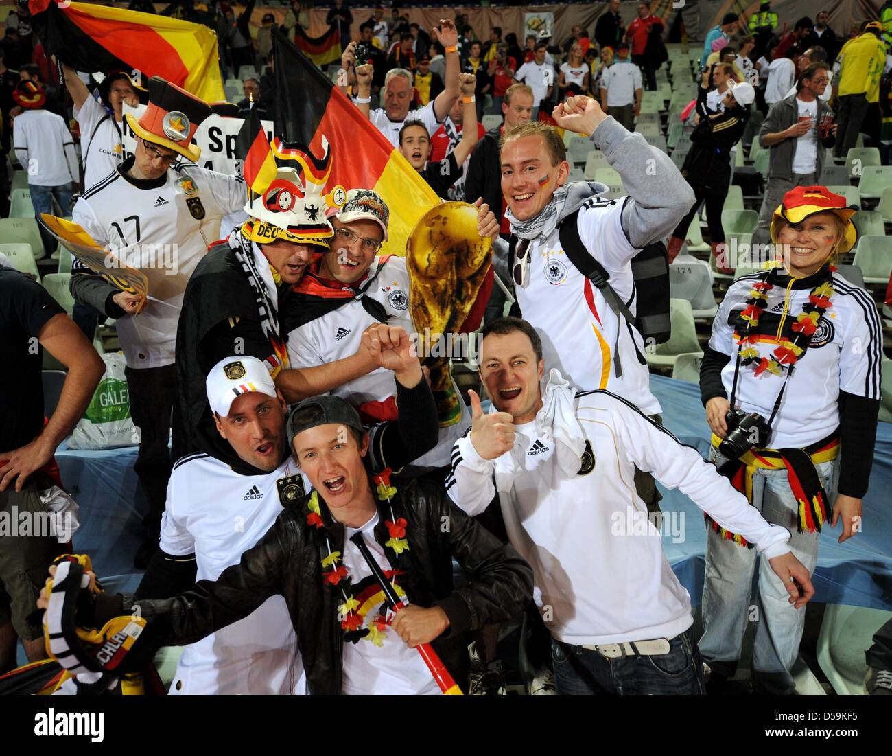 German fans celebrate after the 2010 FIFA World Cup Round of Sixteen ...