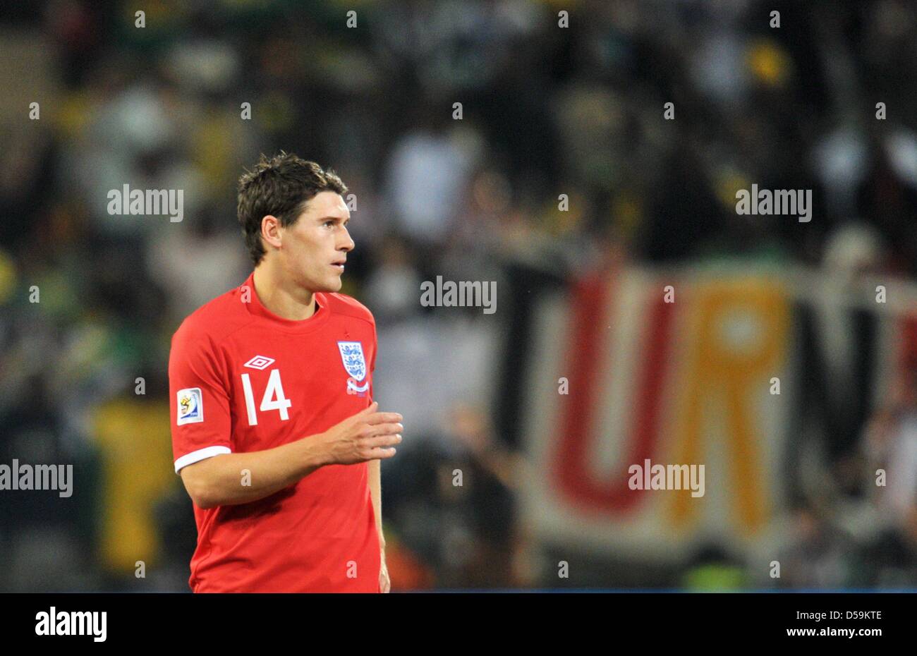 Gareth Barry of England reacts during the 2010 FIFA World Cup Round of ...