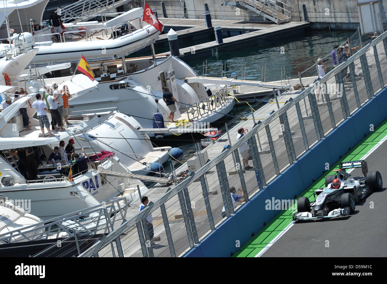 German Formula 1 racedriver Michael Schumacher (Mercedes GP) drives ...