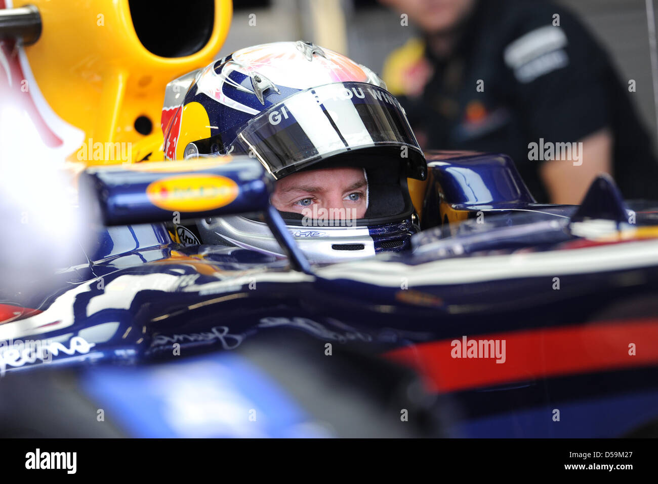 German Formula 1 racedriver Sebastian Vettel (Red Bull) during free ...