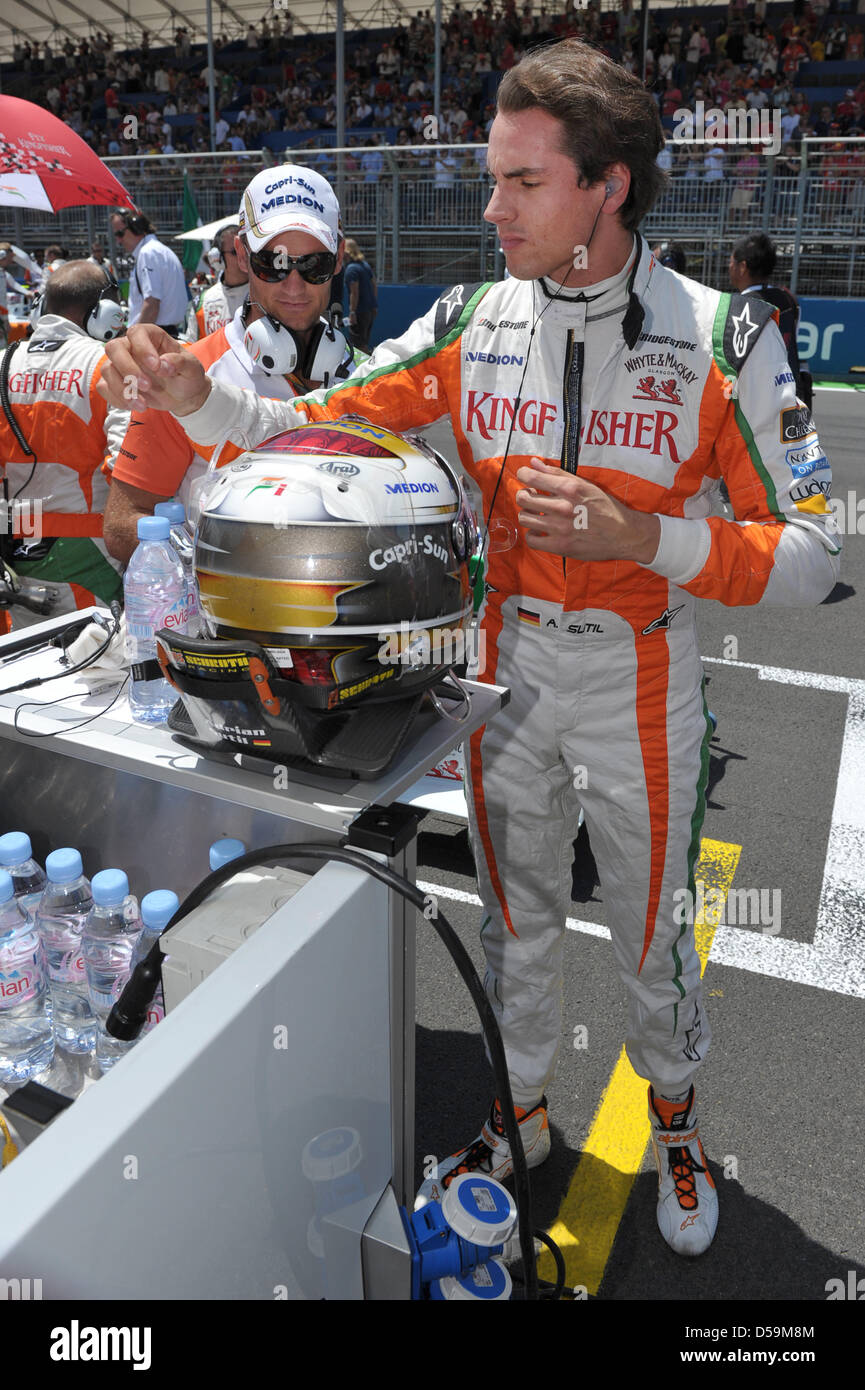 The helmet of adrian sutil hi-res stock photography and images - Alamy