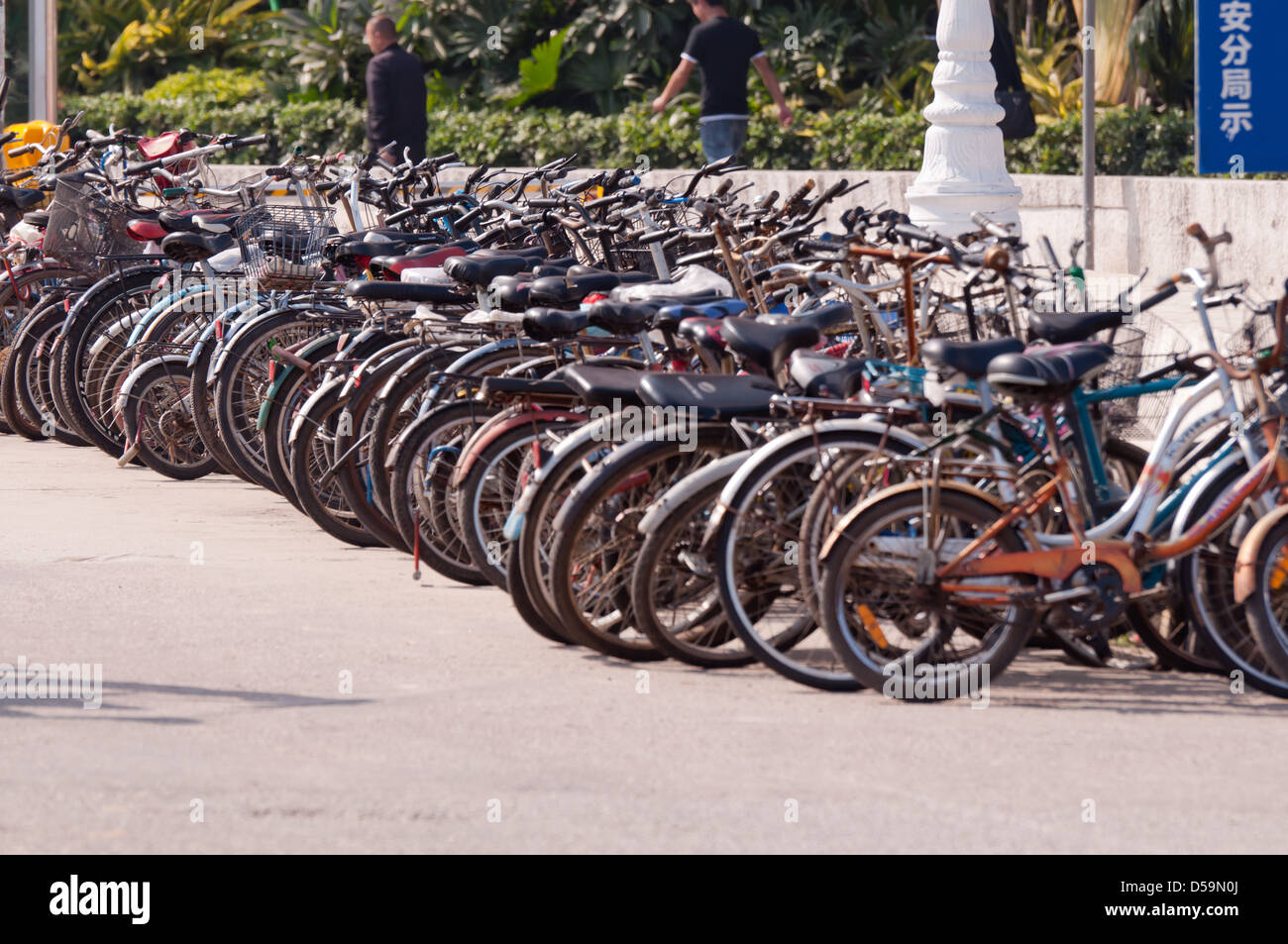 Bicycles parked in parking lot bicycle hi-res stock photography and ...