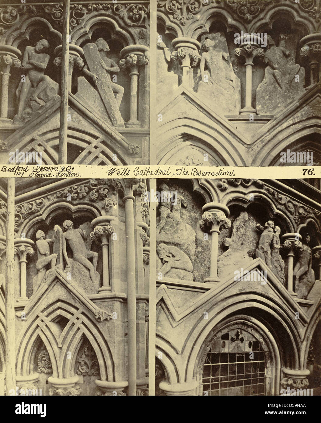 The Resurrection sculpture, part of the niche sculptures on the West ...