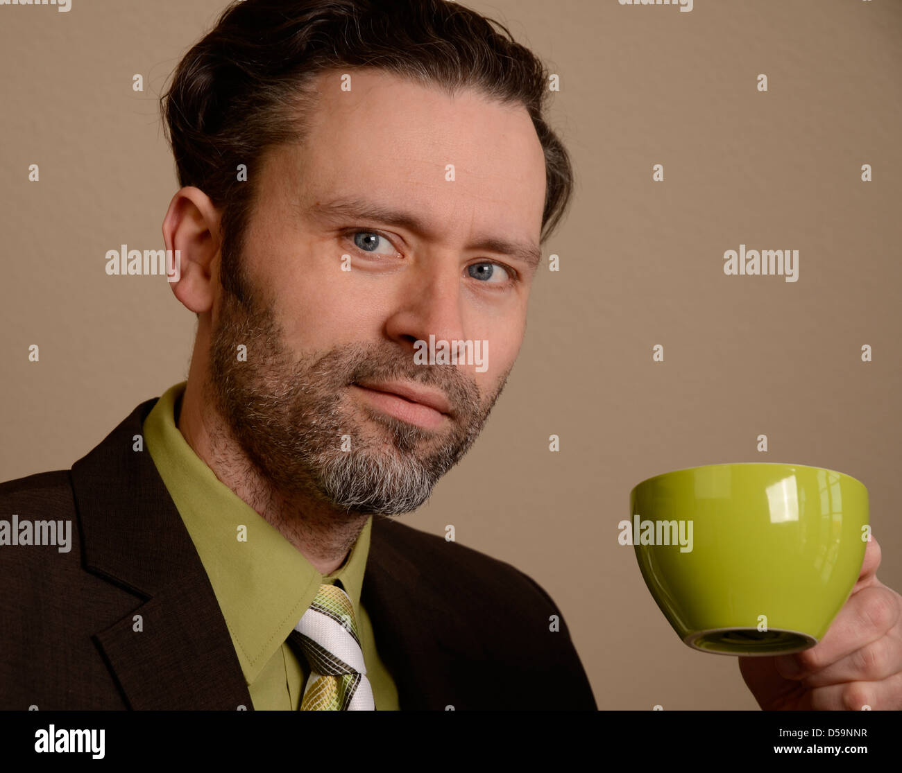 Business man drinking hi-res stock photography and images - Alamy