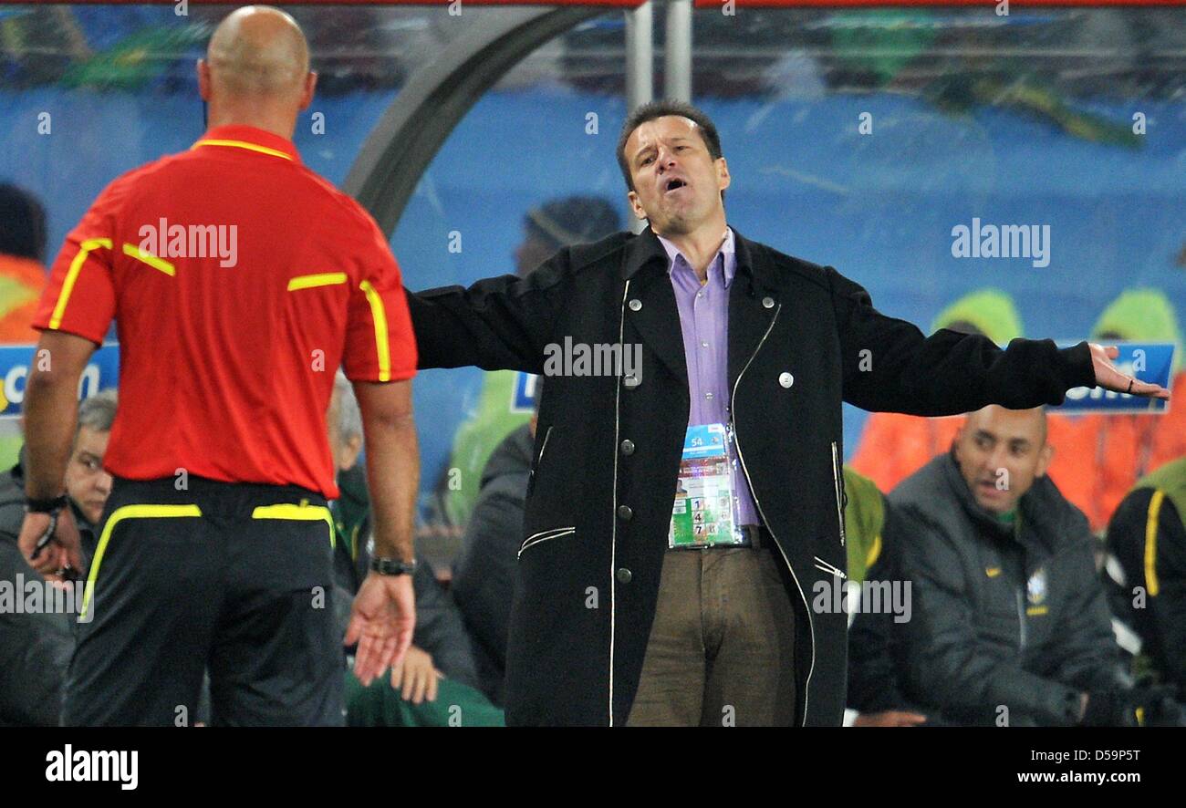 Match referee howard webb gestures during the match hi-res stock ...