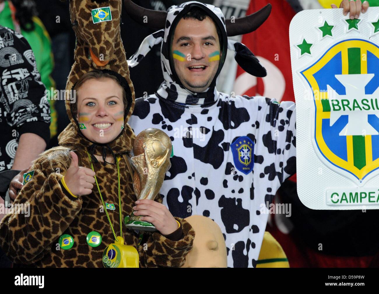 Brazil fans in the stand during the match hi-res stock photography and ...