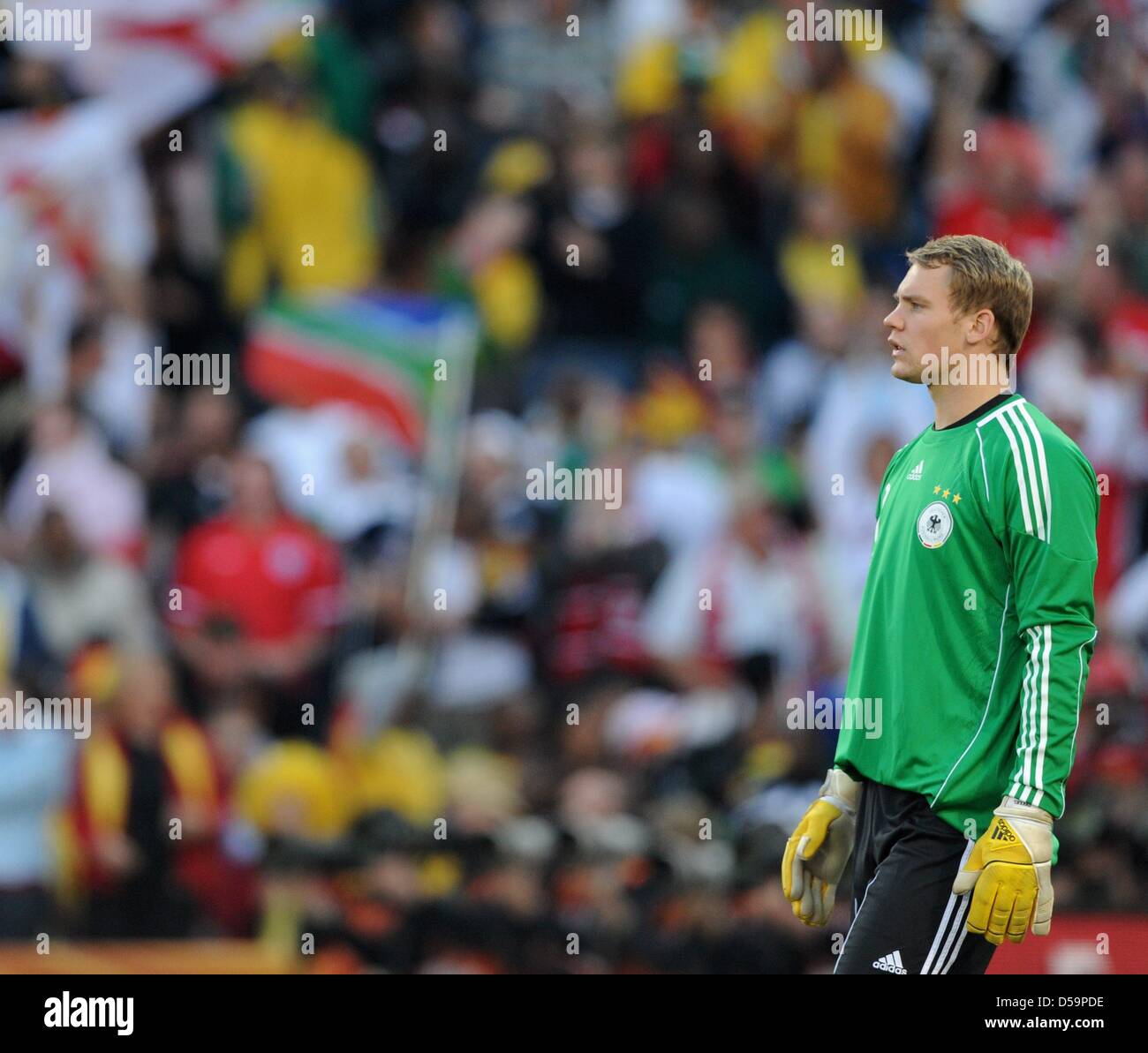Germany's goalkeeper Manuel Neuer during the 2010 FIFA World Cup Round ...