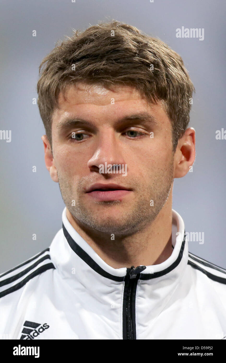 Germany's Thomas Mueller prior to the FIFA World Cup 2014 qualification ...