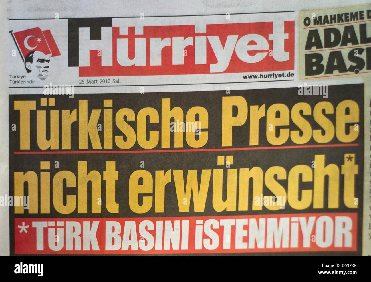 ILLUSTRATION - An illustrated picture shows the German headline ...