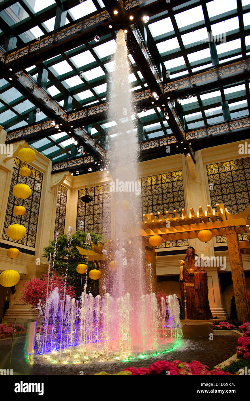 Water fountain show located in the Conrad Hotel in Macau for hotel and ...