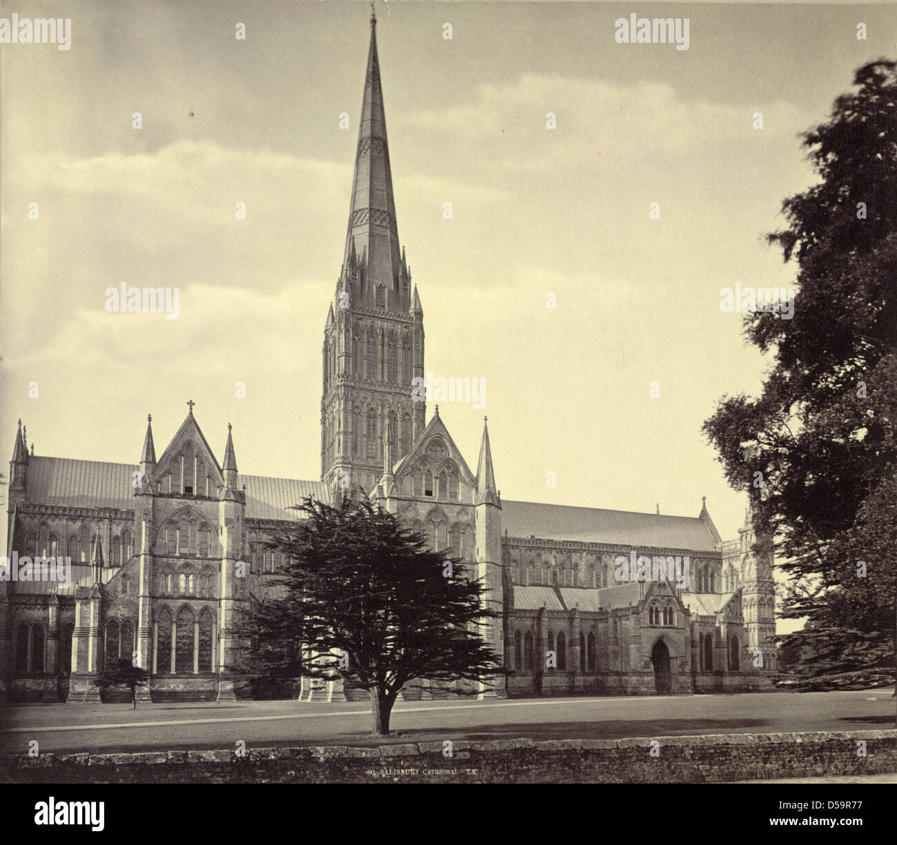 A photograph of Salisbury Cathedral, highlighting its iconic lancet ...