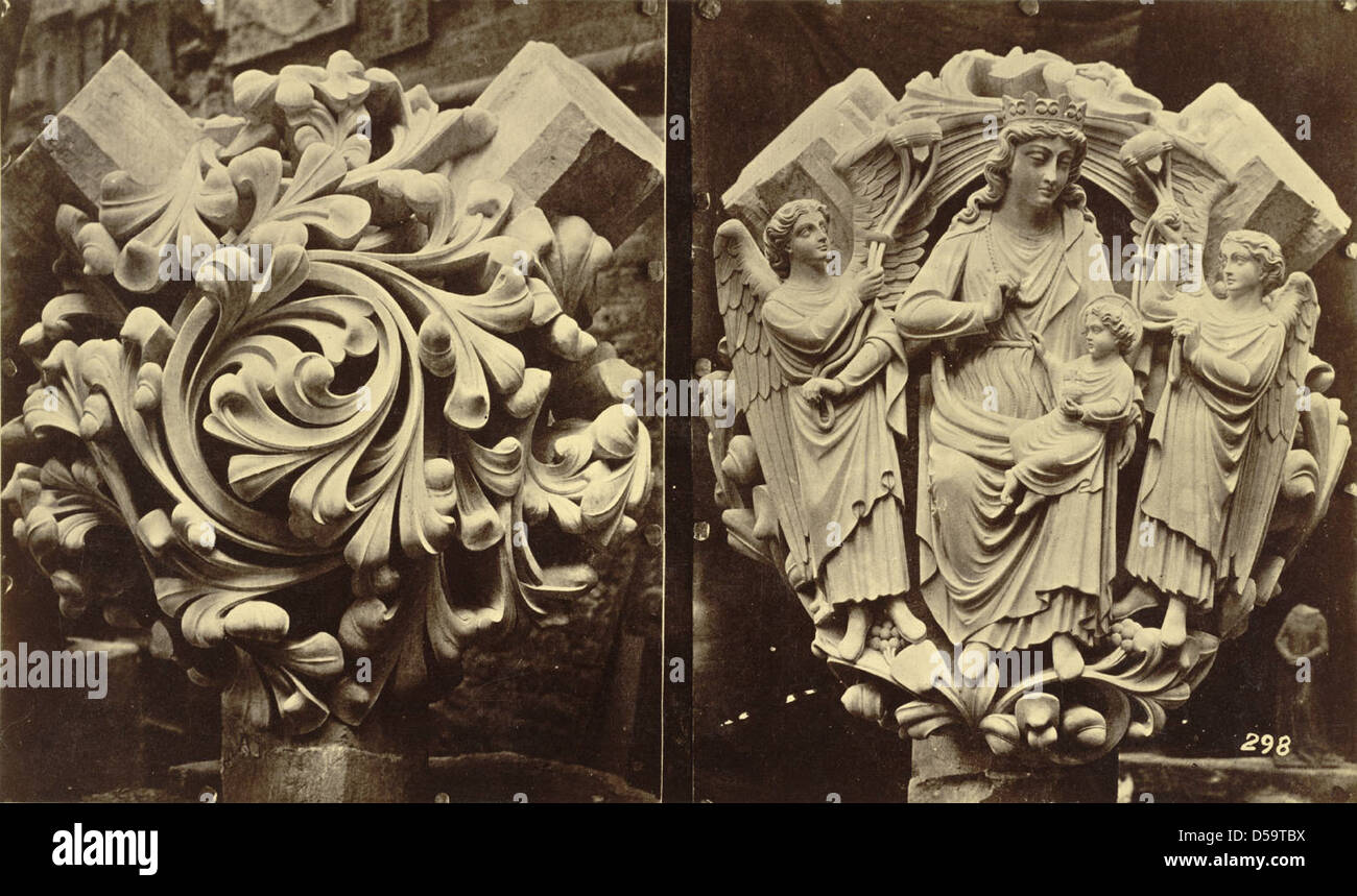 Plaster casts of decorative bosses from Westminster Abbey, part of the ...