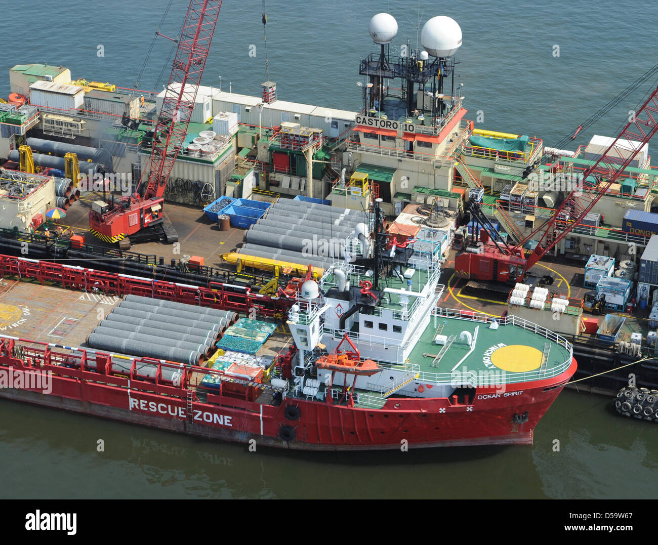 Pipelay barge 'Castoro 10' lays pipes for Nord Stream pipeline off ...