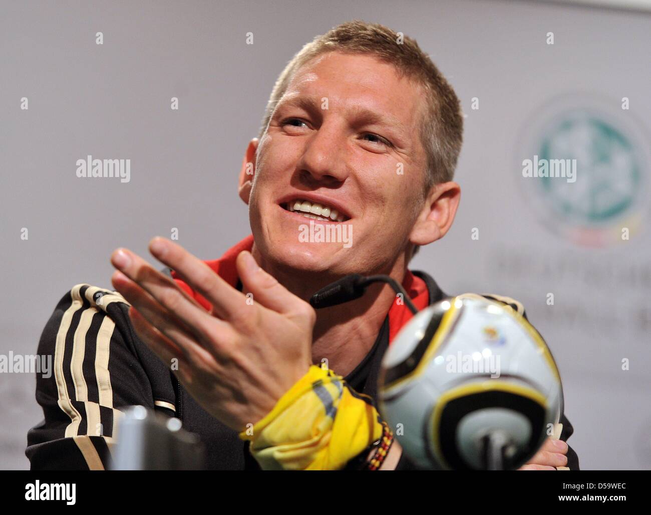 German player Bastian Schweinsteiger during a press conference of the ...