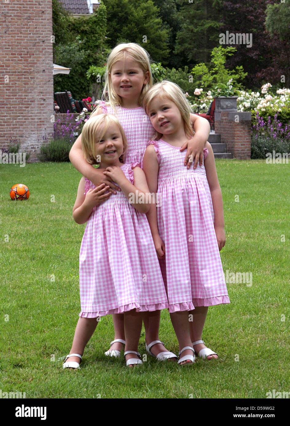Princess Amalia (back), Princess Ariane (R) and Princess Alexia of the ...