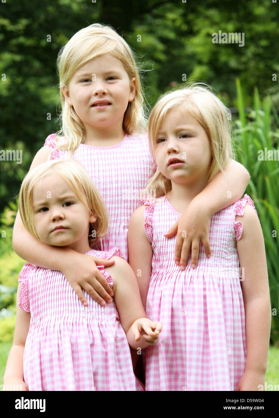 Princess Amalia (back), Princess Ariane (R) and Princess Alexia of the ...