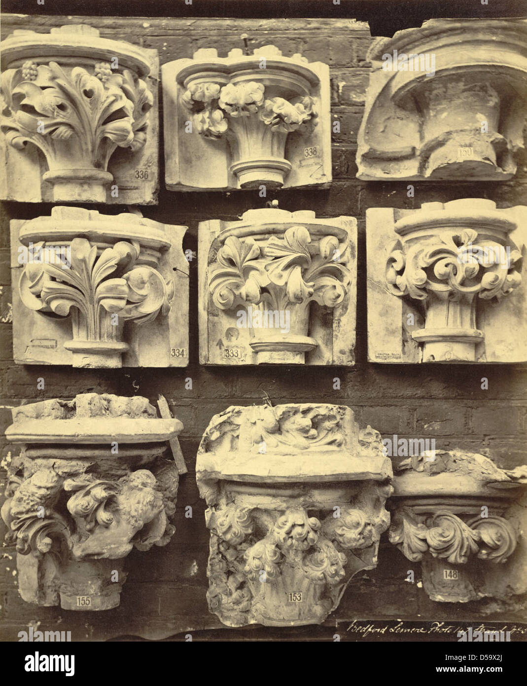 Plaster casts of capitals from Westminster Abbey, housed in the Royal ...