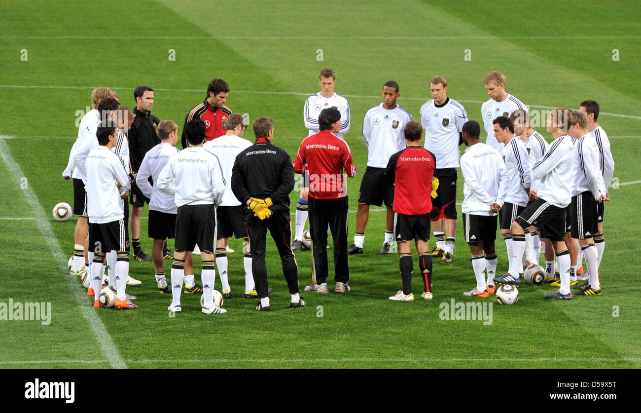 The German team during a training session of the German soccer team at ...