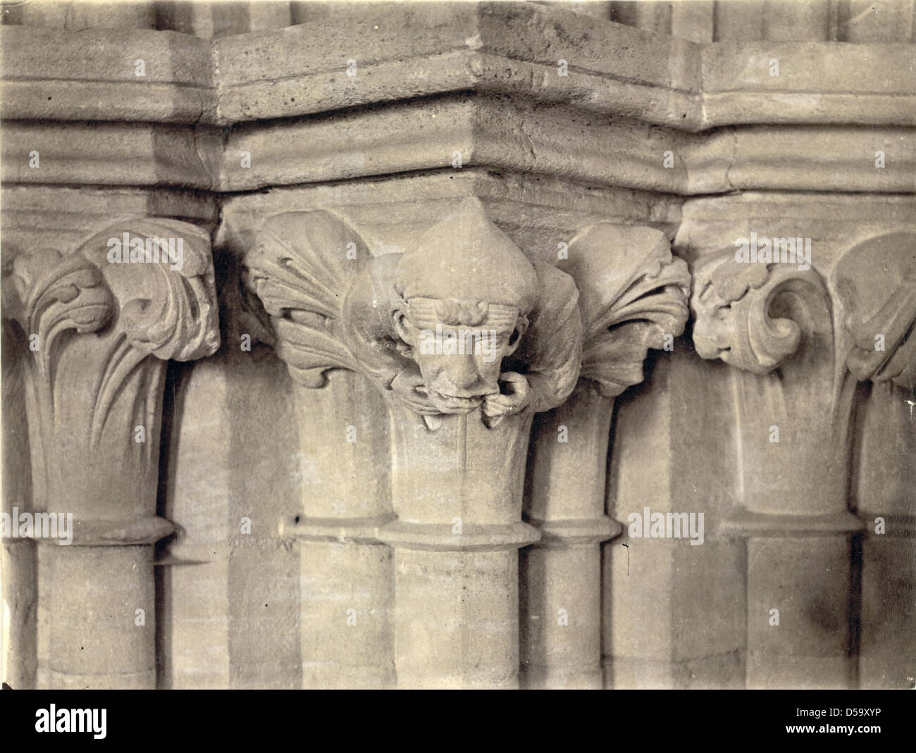 The Grotesque Capital at Wells Cathedral in Wells, England, features ...