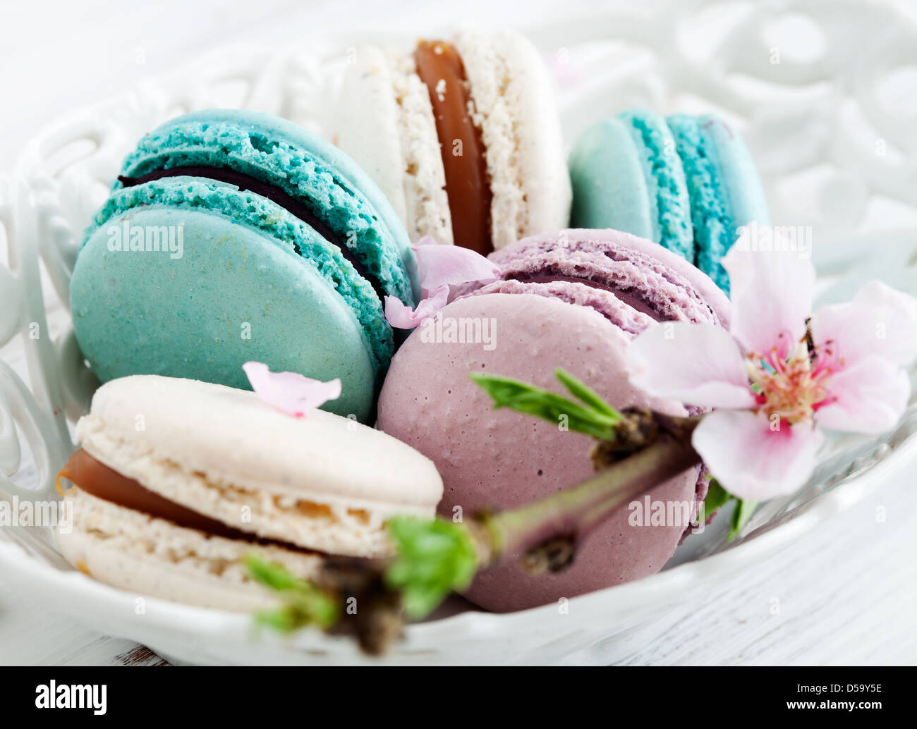 Cherry french macaron hi-res stock photography and images - Alamy