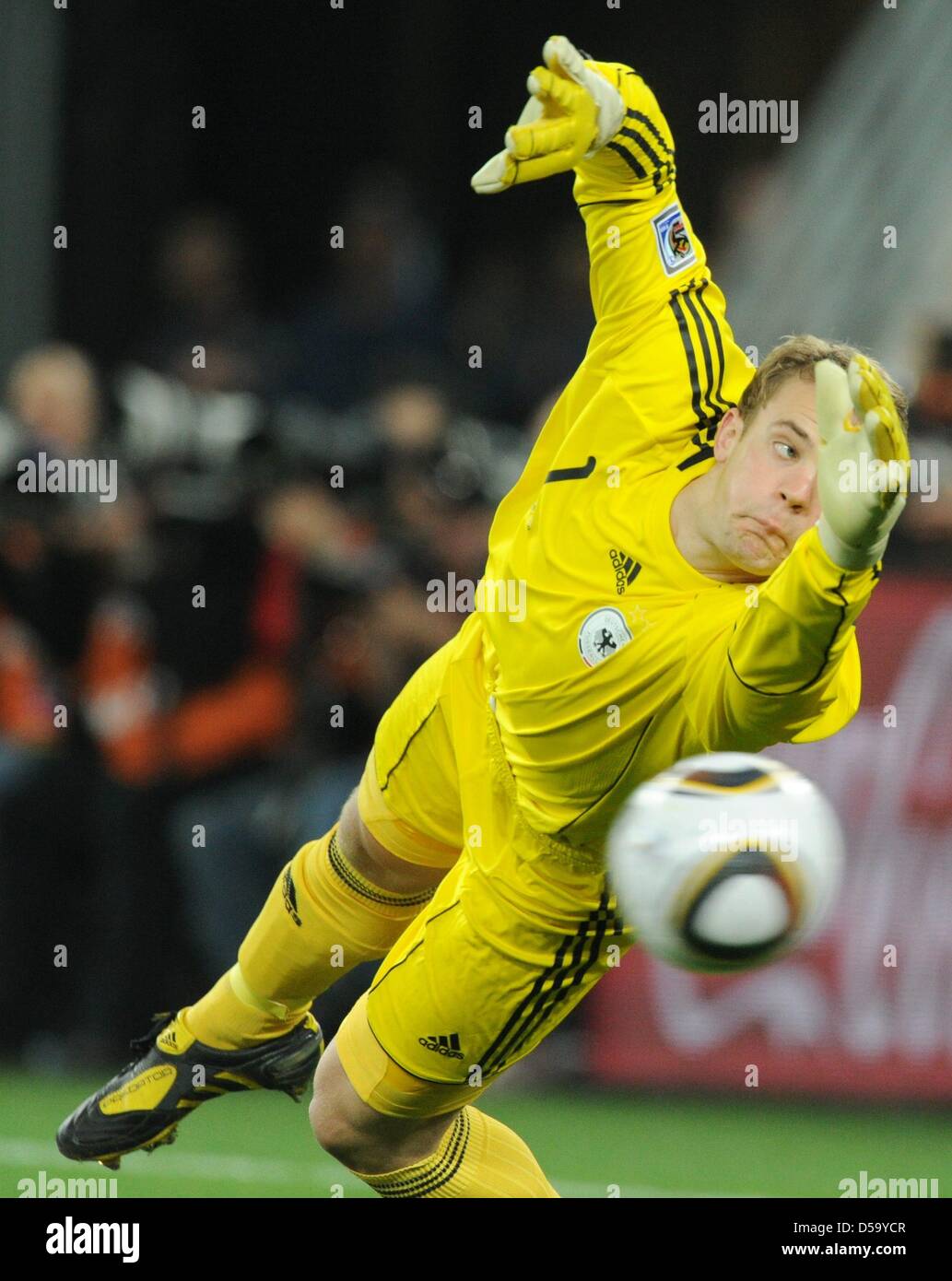 Germany's goalkeeper Manuel Neuer in action during the 2010 FIFA World ...