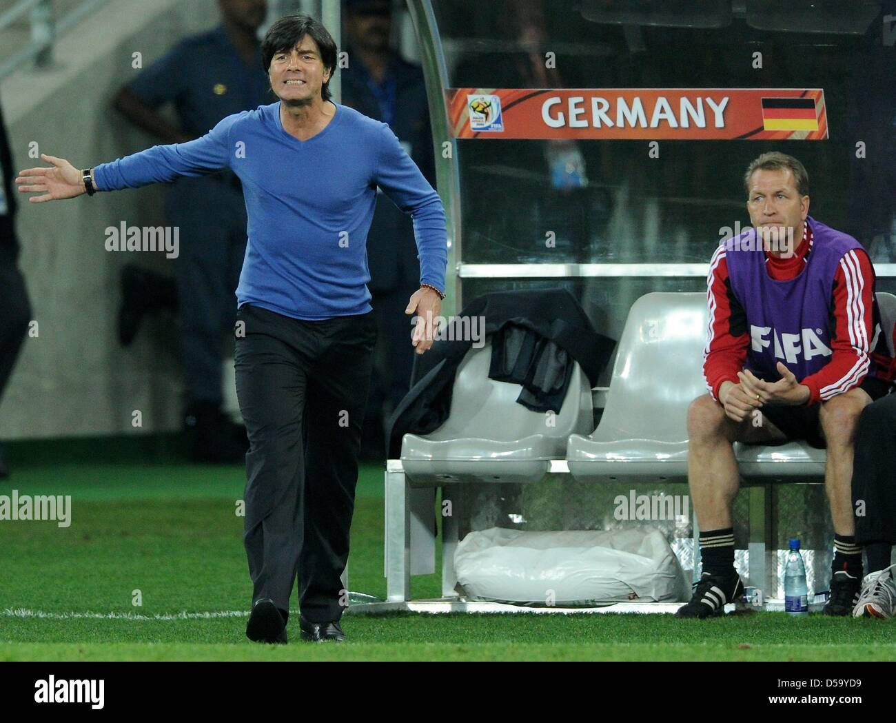 German coach Joachim Loew and goalkeeper coach Andreas Koepke during ...